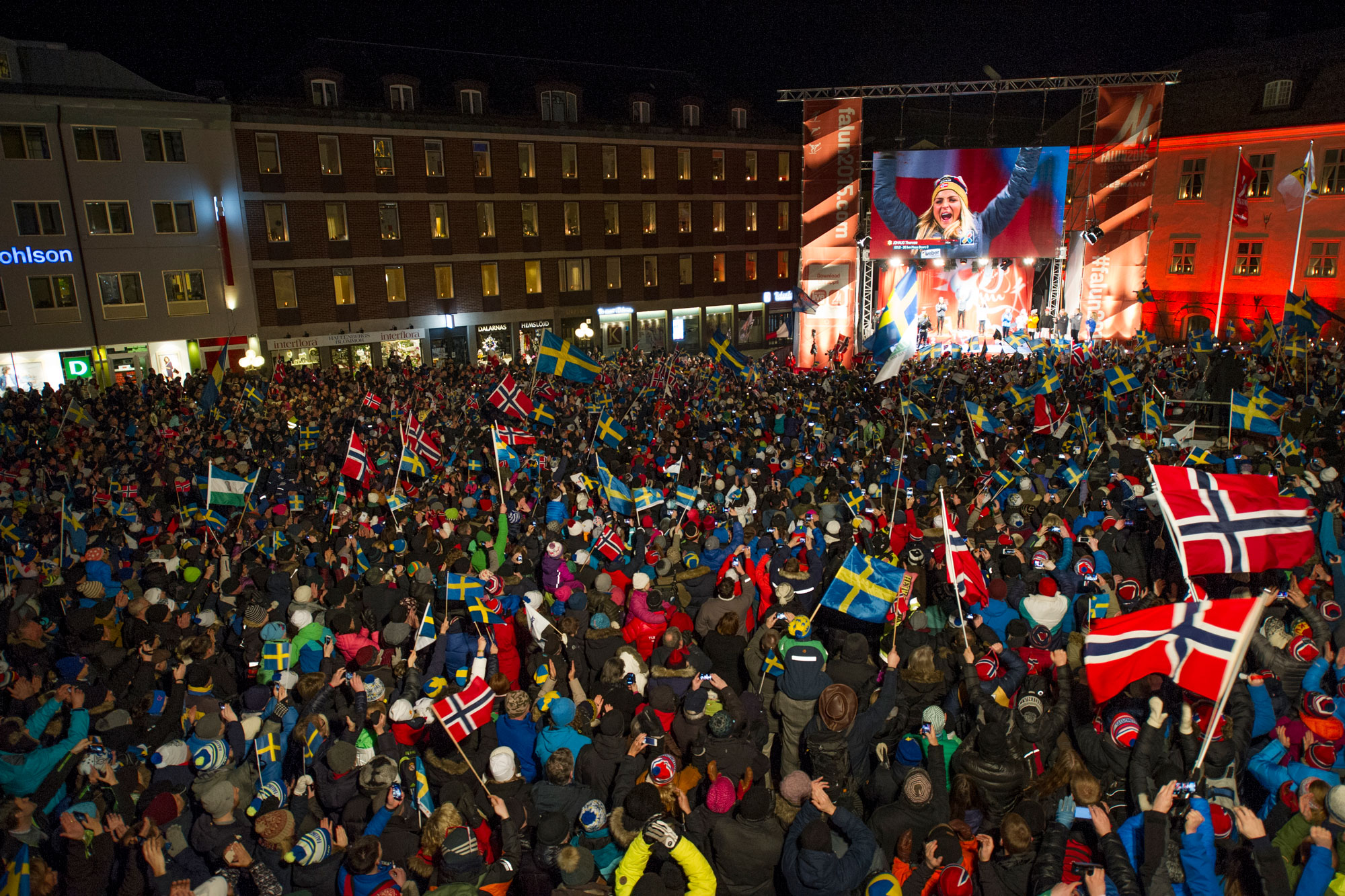 Välkommen till Stora torget i Falun när FIS tillkännager VM-arrangör ...